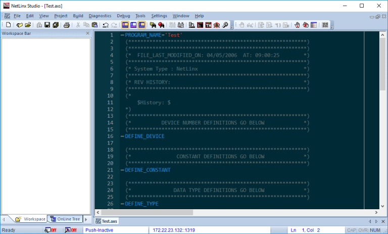 NetLinx: Getting Started – Kiel the Coder